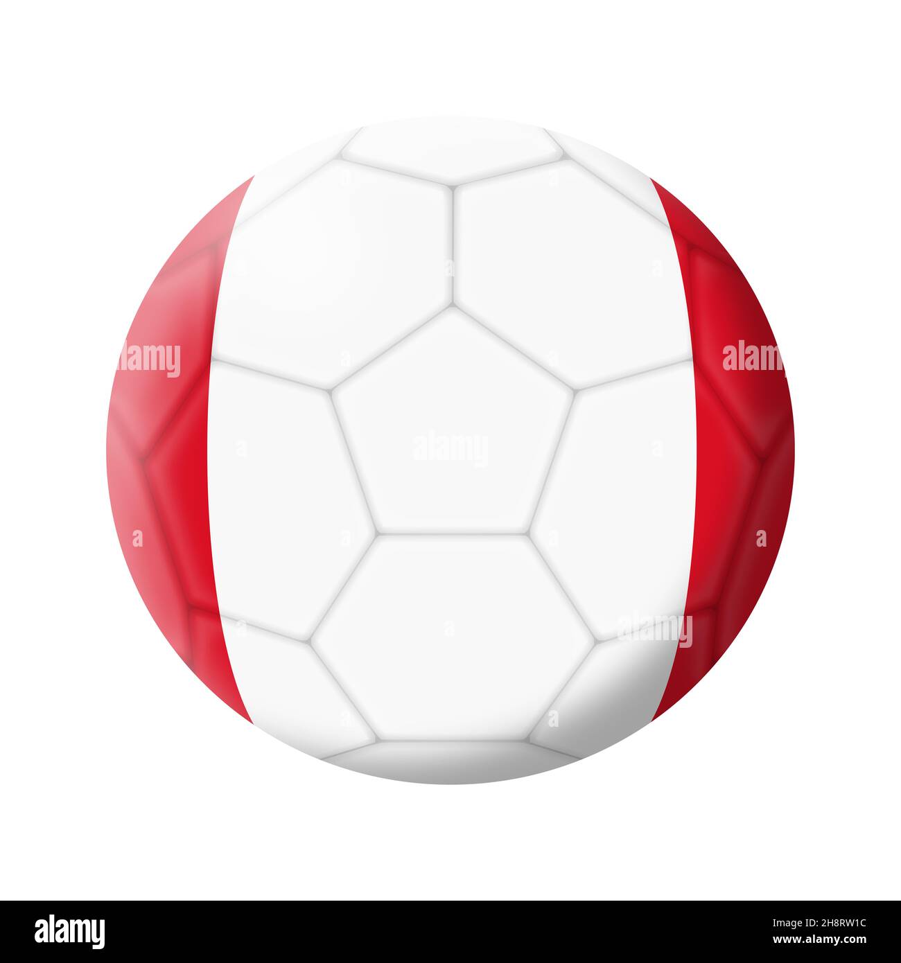 Peru soccer ball football 3d illustration isolated on white with ...