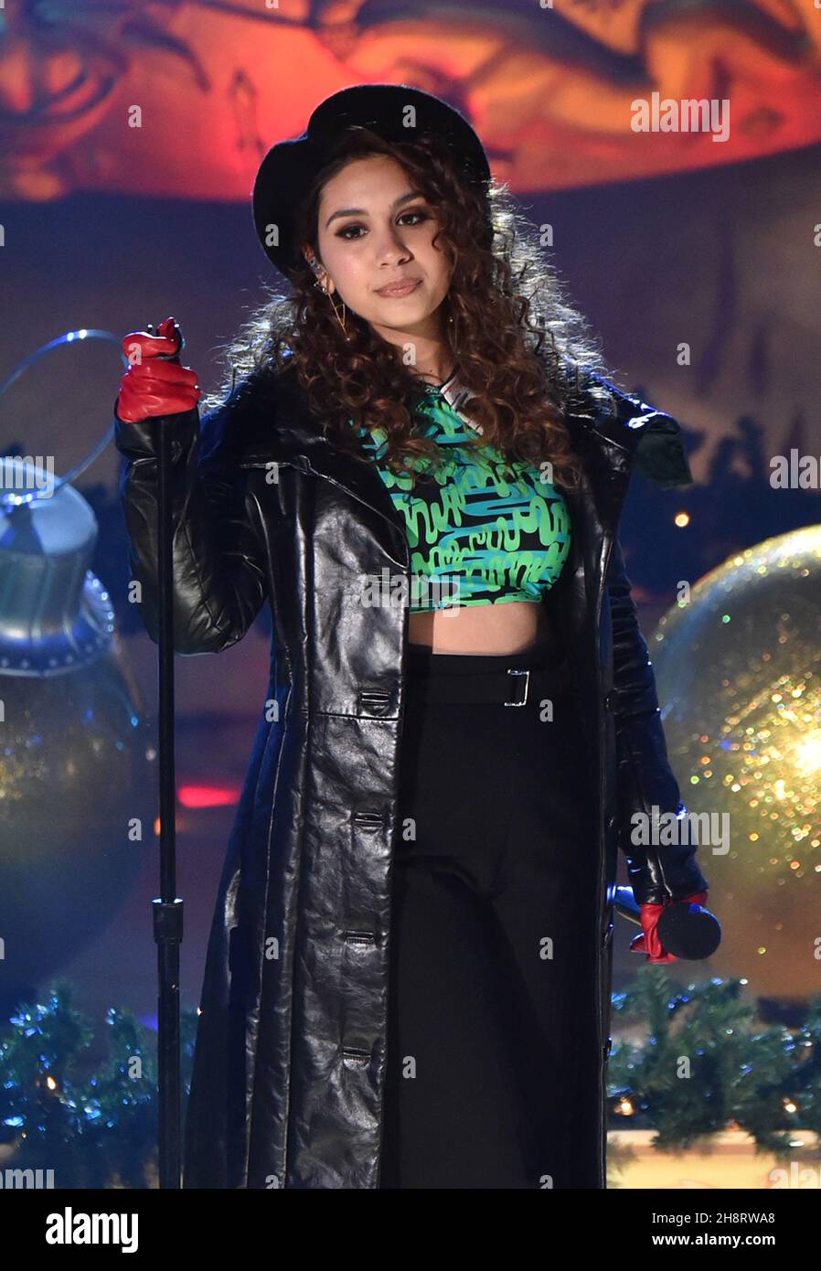 New York, NY, USA. 1st Dec, 2021. Alessia Cara performs at the 2021 ...