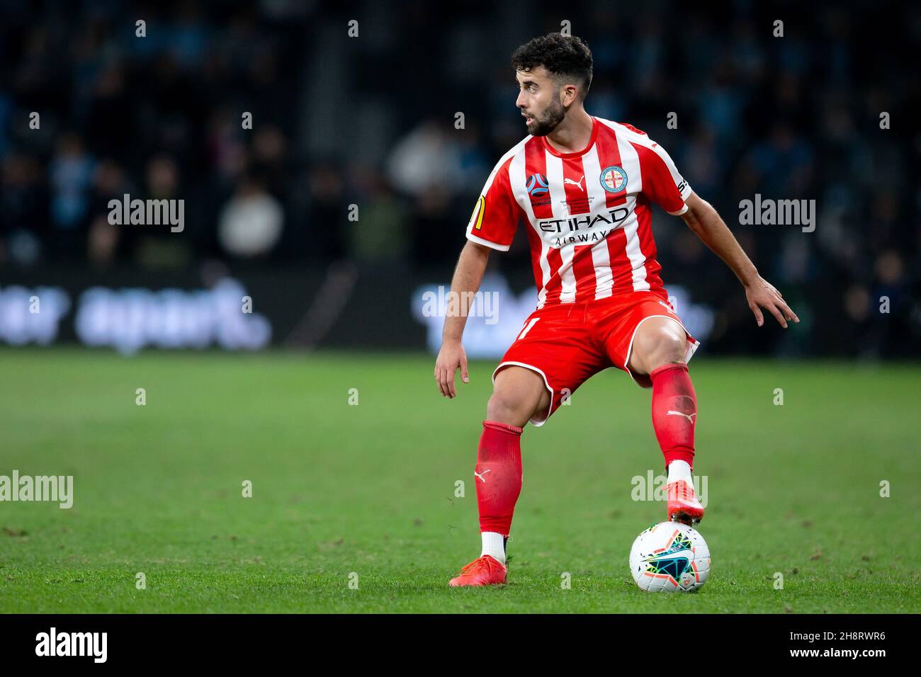 Melbourne City forward Ramy Najjarine (21) controls the ball (Photo by ...