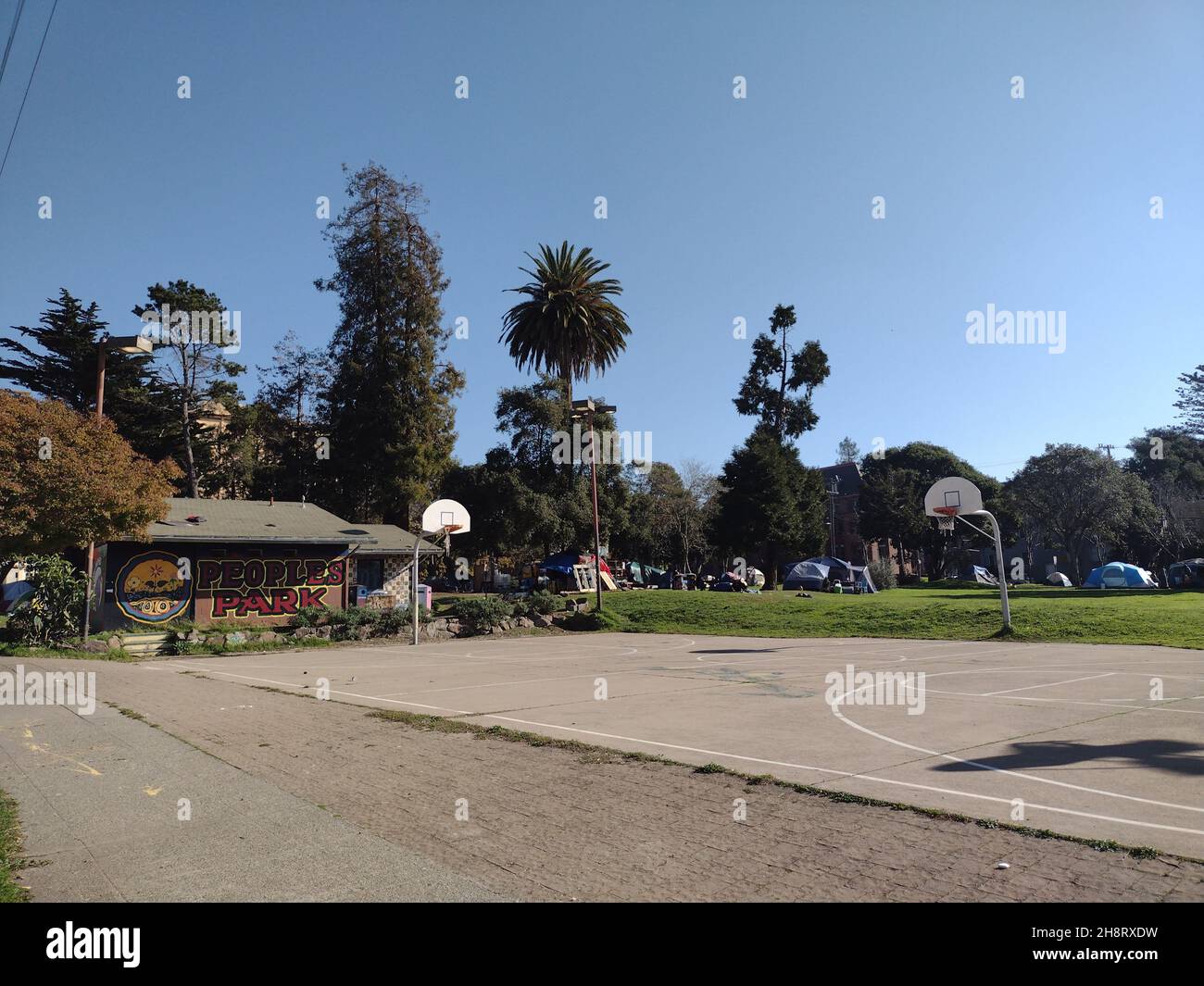 November 28, 2021: People's Park in Berkeley, California on Sunday ...