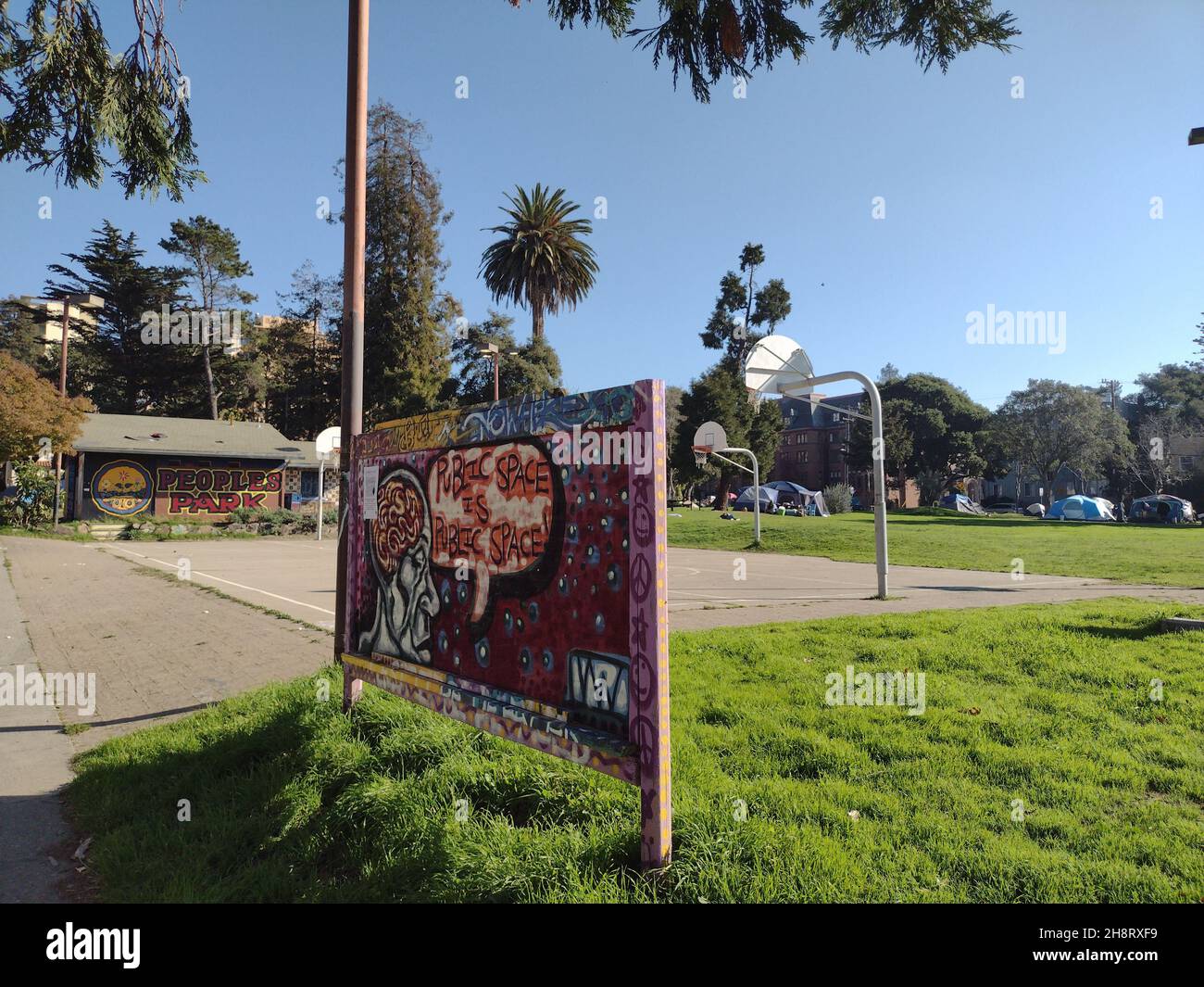 November 28, 2021: People's Park in Berkeley, California on Sunday ...
