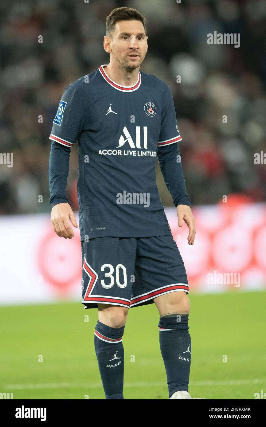 Lionel Messi of PSG in action during the Ligue 1 Uber Eats match ...