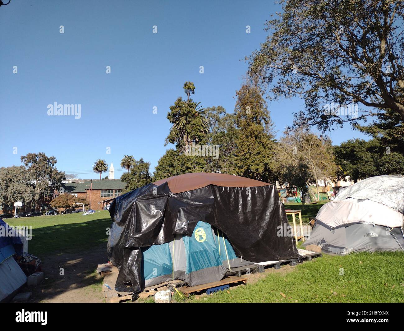 November 28, 2021: People's Park in Berkeley, California on Sunday ...