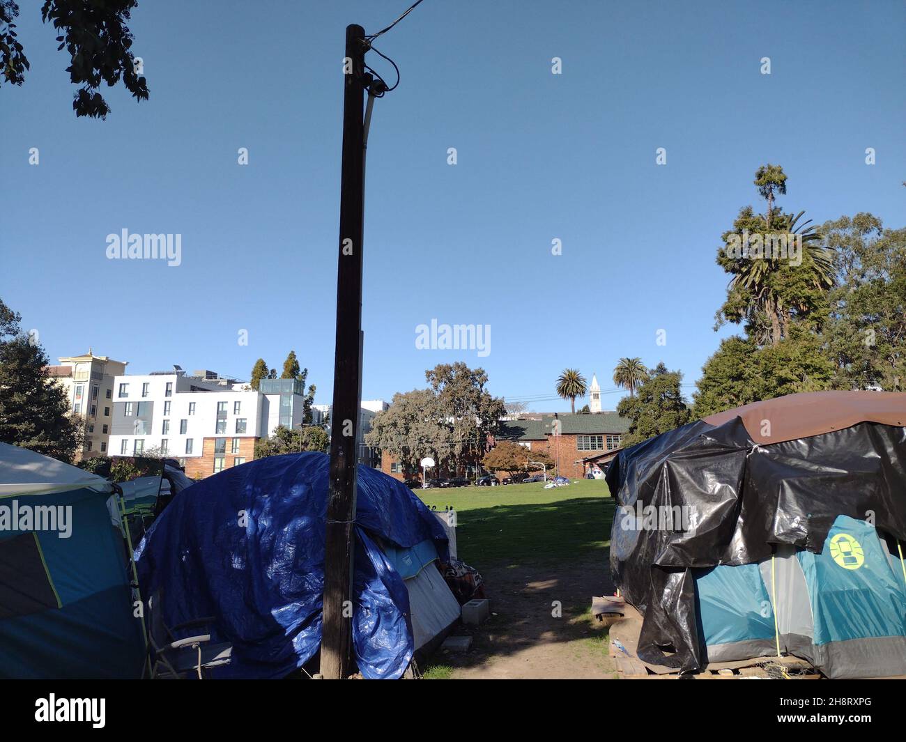 November 28, 2021: People's Park in Berkeley, California on Sunday ...