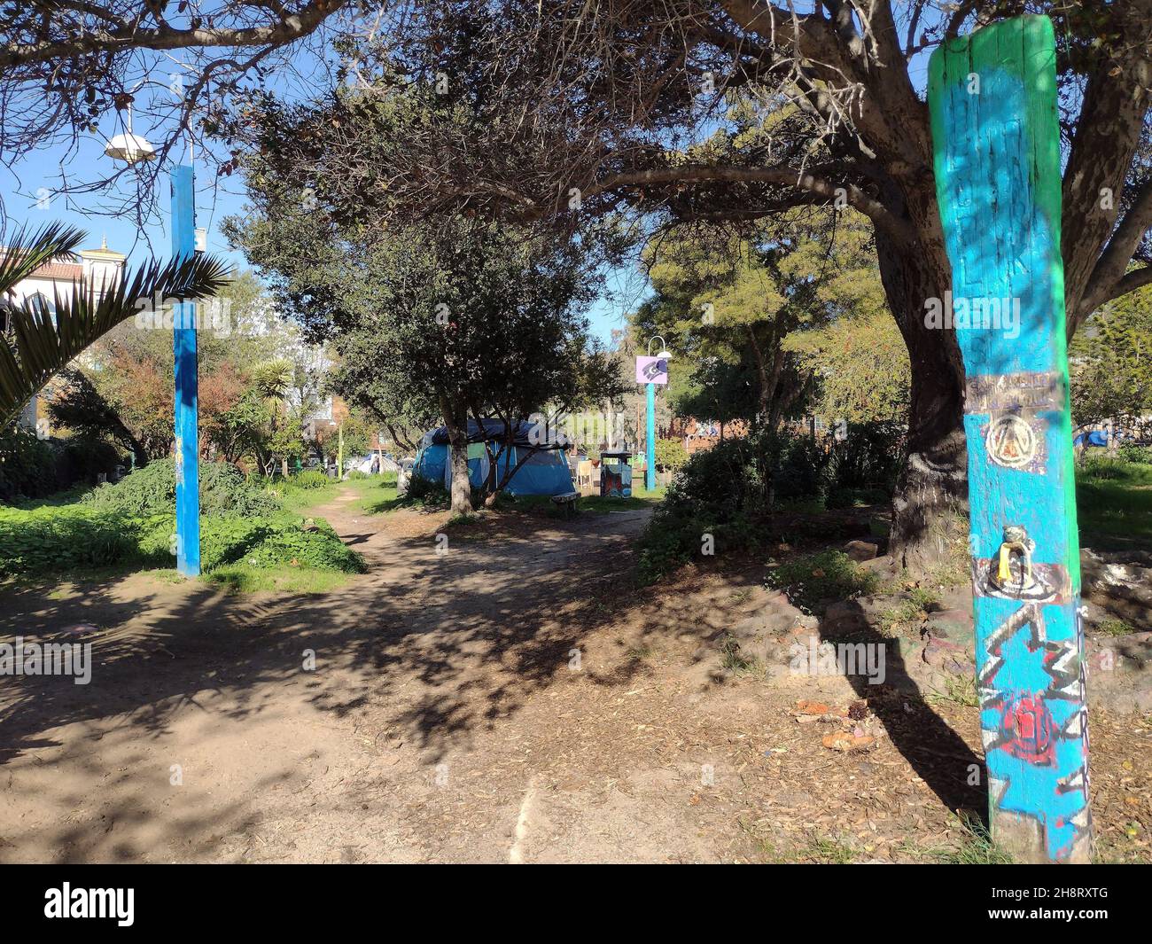 November 28, 2021: The green entrance People's Park in Berkeley ...