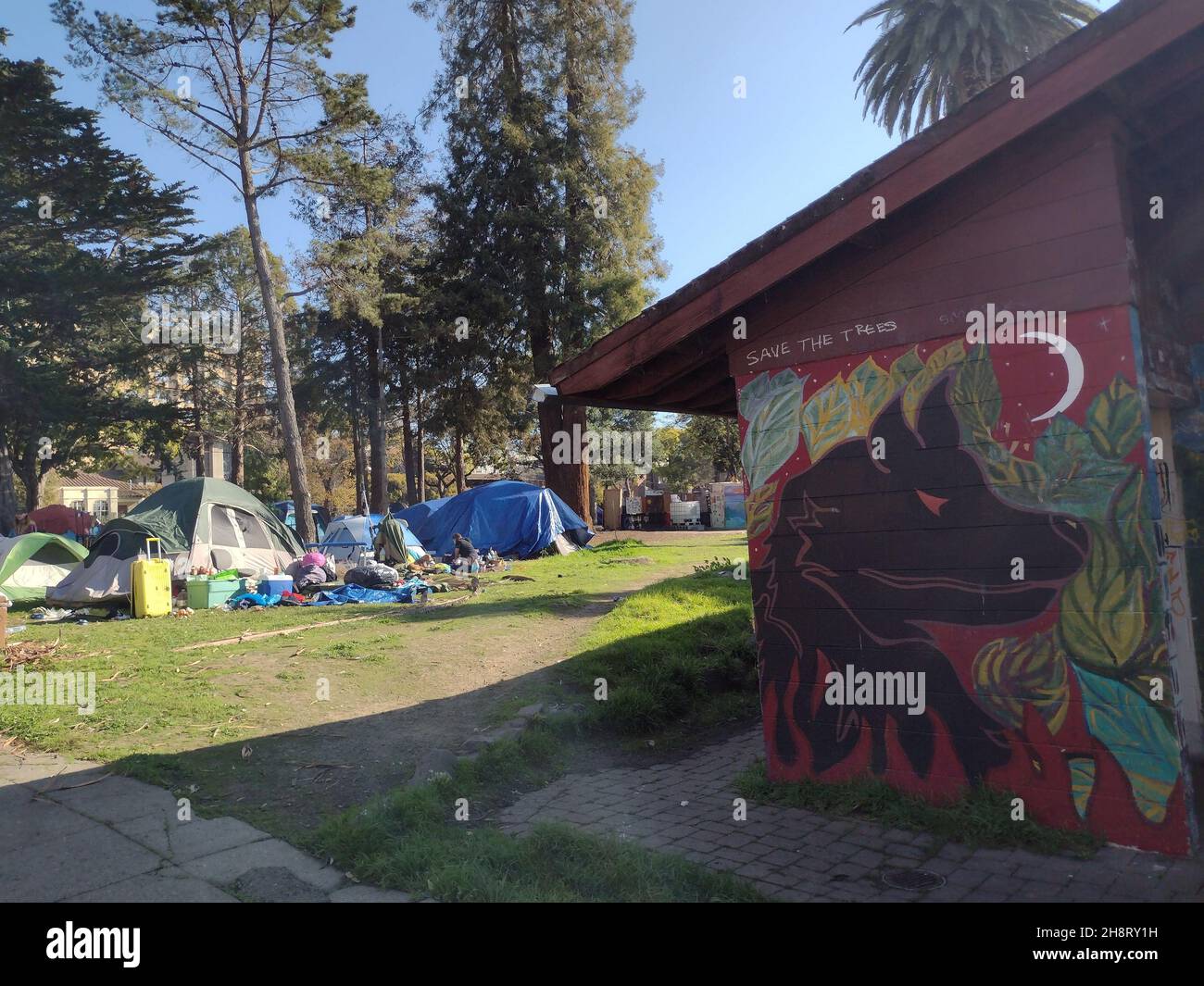 November 28, 2021: People's Park in Berkeley, California on Sunday ...