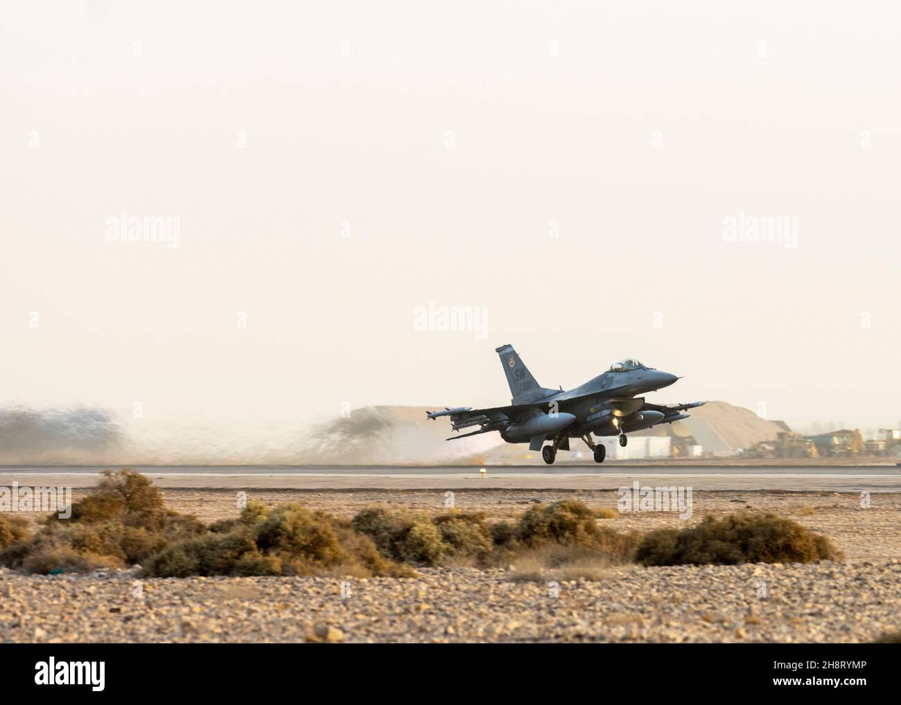 An F-16C Fighting Falcon takes off Nov. 30, 2021, from an undisclosed ...