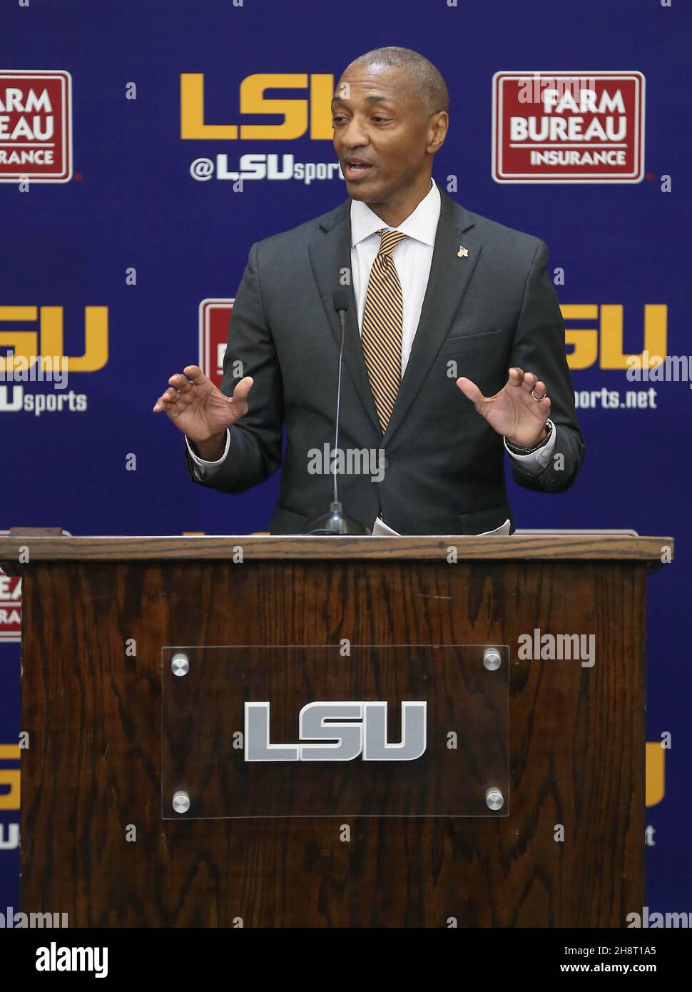 Baton Rouge, LA, USA. 1st Dec, 2021. LSU's President William Tate IV ...