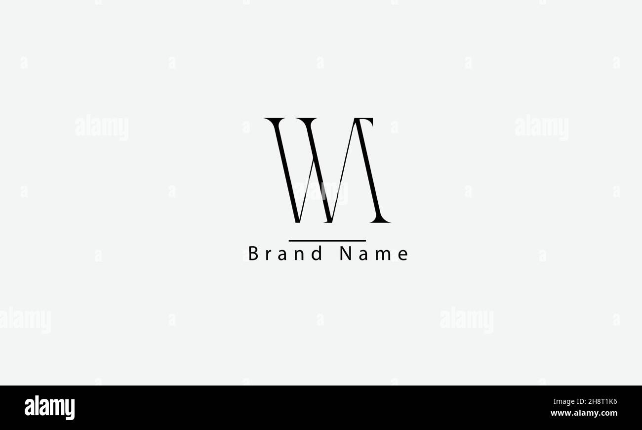 Creative design letter aw Black and White Stock Photos & Images - Alamy