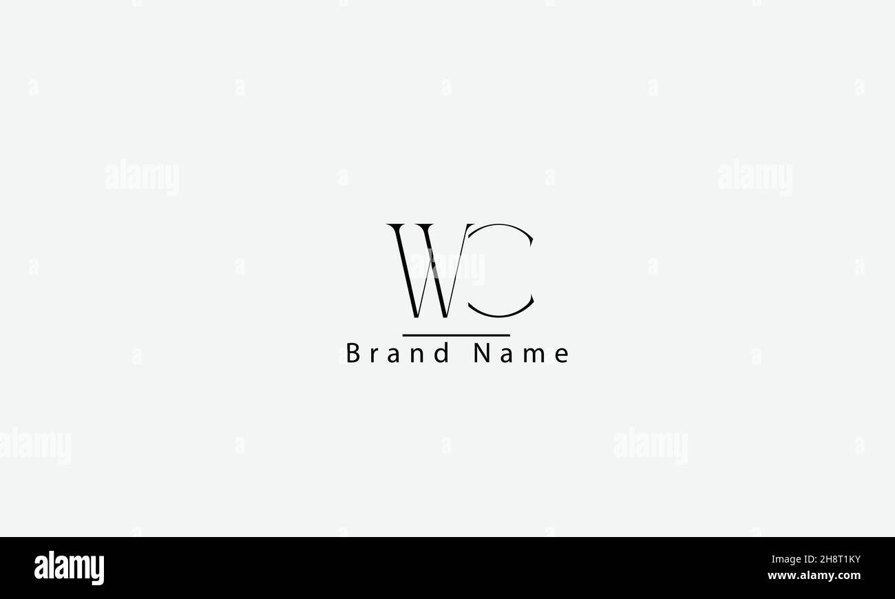 WC CW W C abstract vector logo design Stock Vector Image & Art - Alamy