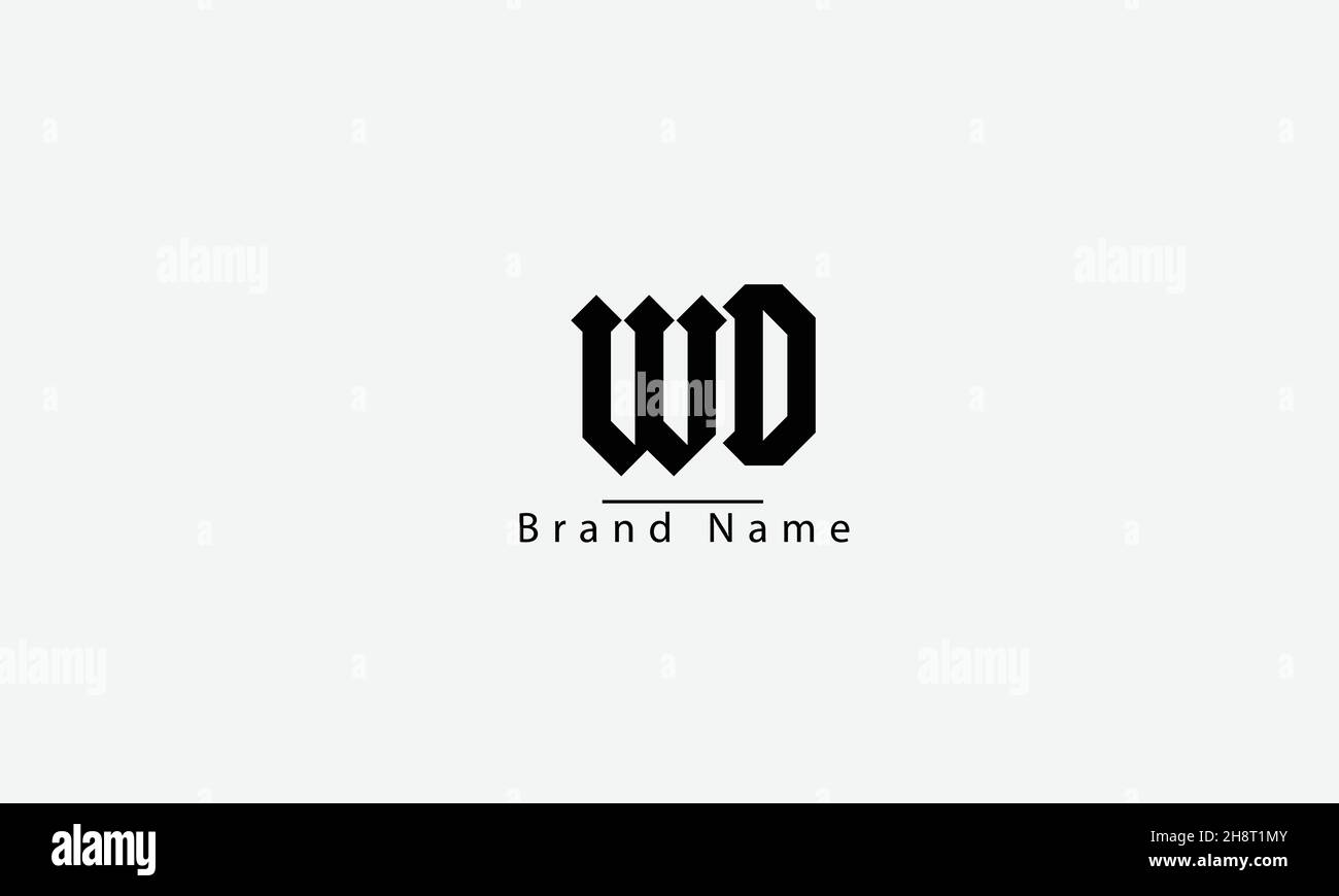 Wd letter logo hi-res stock photography and images - Alamy
