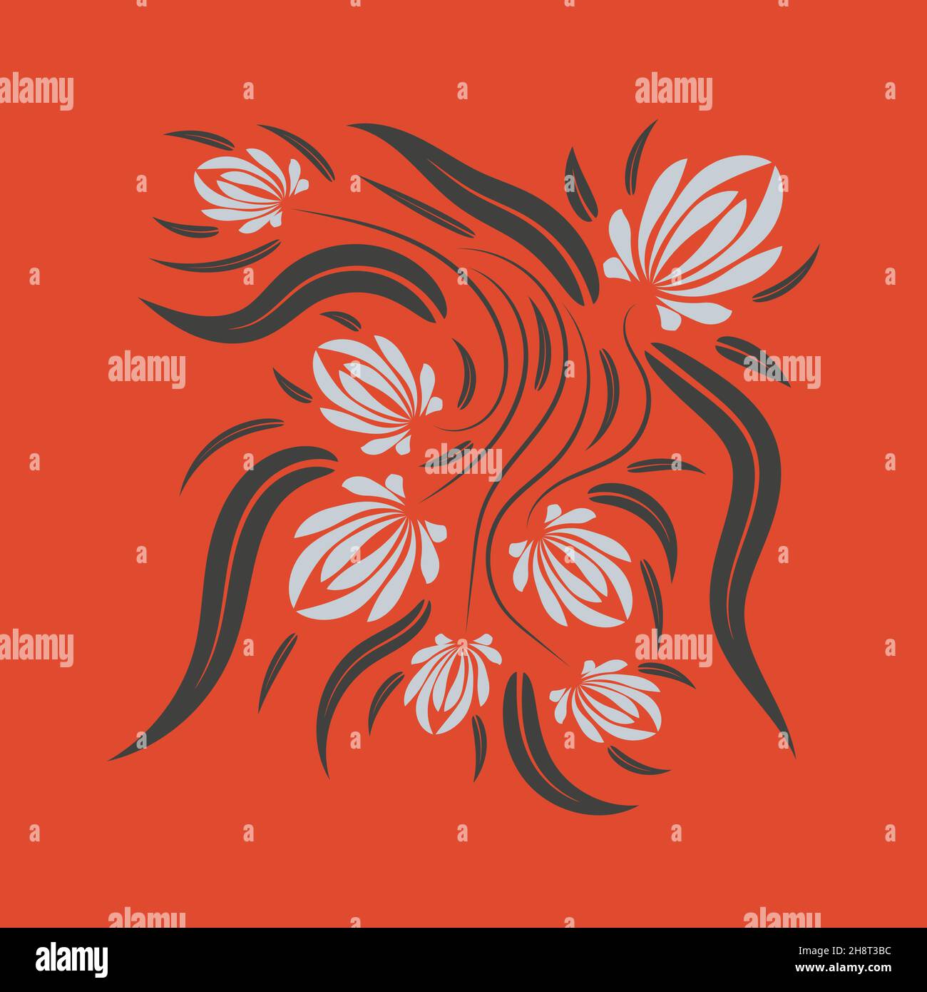 Folk flowers print Floral pattern Ethnic art Stock Vector Image & Art ...