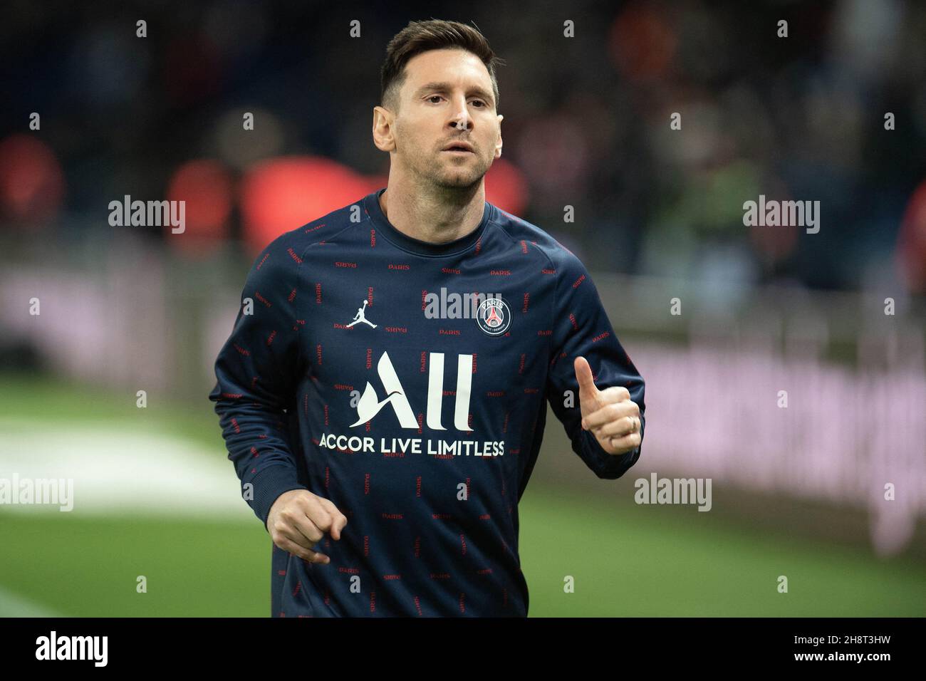Lionel Messi of PSG during a training session before the Ligue 1 Uber ...