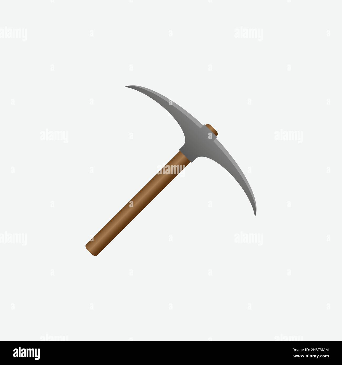 Pickaxe icon. Cartoon on white background - Vector Stock Vector Image ...