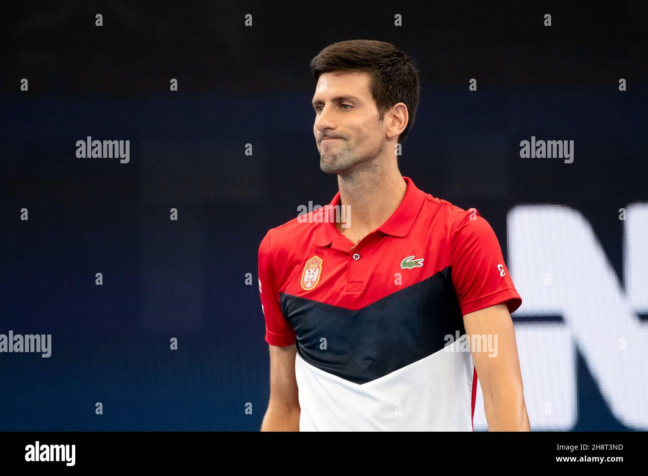 SYDNEY, AUSTRALIA - JANUARY 10: Novak Djokovic of Serbia smiles during ...
