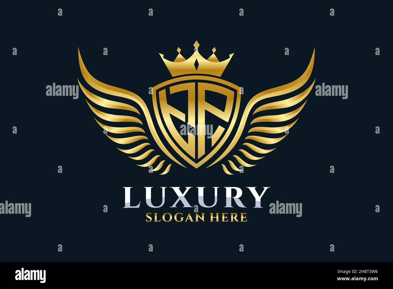 Luxury royal wing Letter TP crest Gold color Logo vector, Victory logo ...
