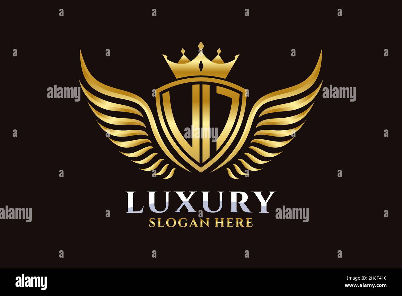 UI Initial Letter Gold calligraphic feminine floral hand drawn heraldic ...