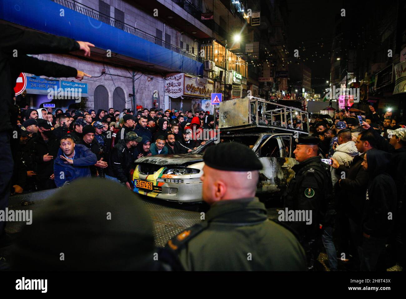 Ramallah, Palestine. 01st Dec, 2021. Palestinian police officers ...