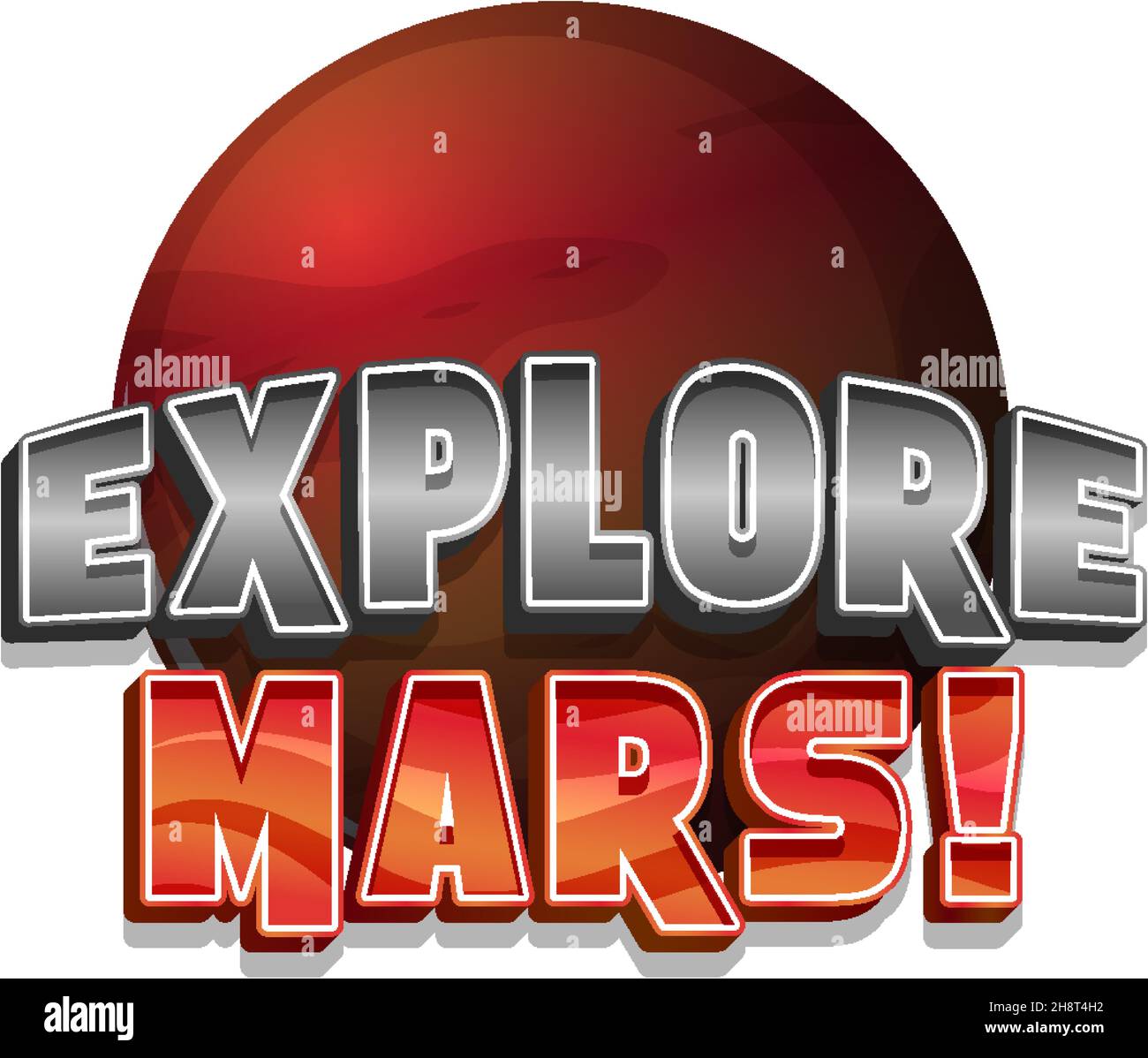 Explore Mars word logo design illustration Stock Vector Image & Art - Alamy