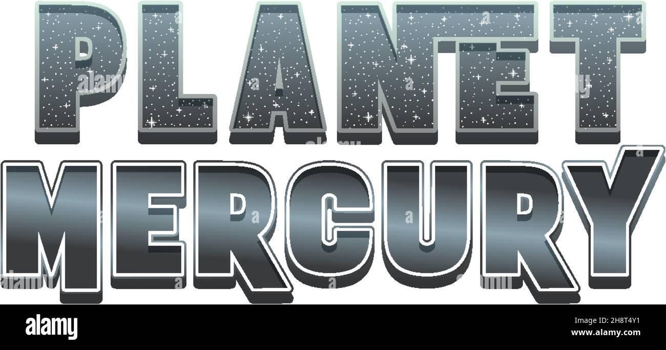Planet Mercury word logo design illustration Stock Vector Image & Art ...