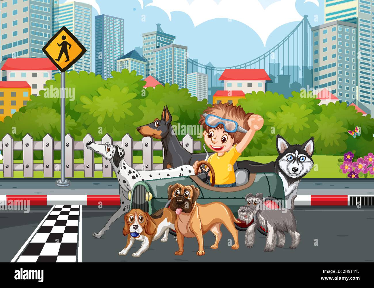 Exercise dog vintage Stock Vector Images - Alamy