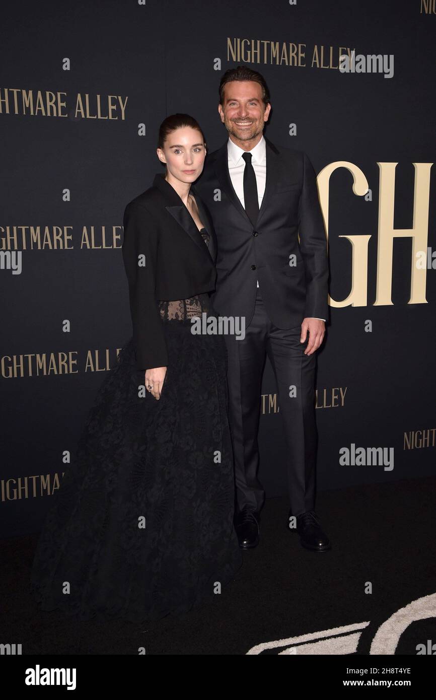 New York, NY, USA. 1st Dec, 2021. Rooney Mara, Bradley Cooper at ...