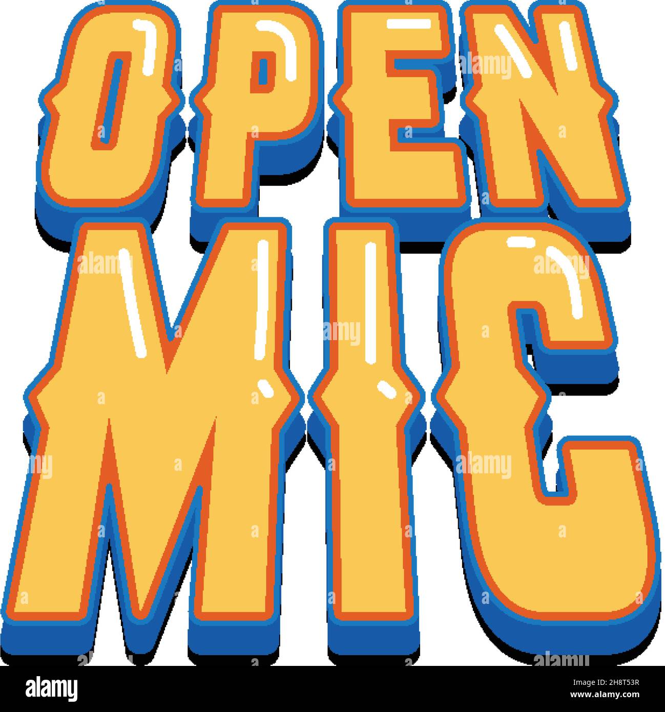 Open Mic logo design illustration Stock Vector Image & Art - Alamy