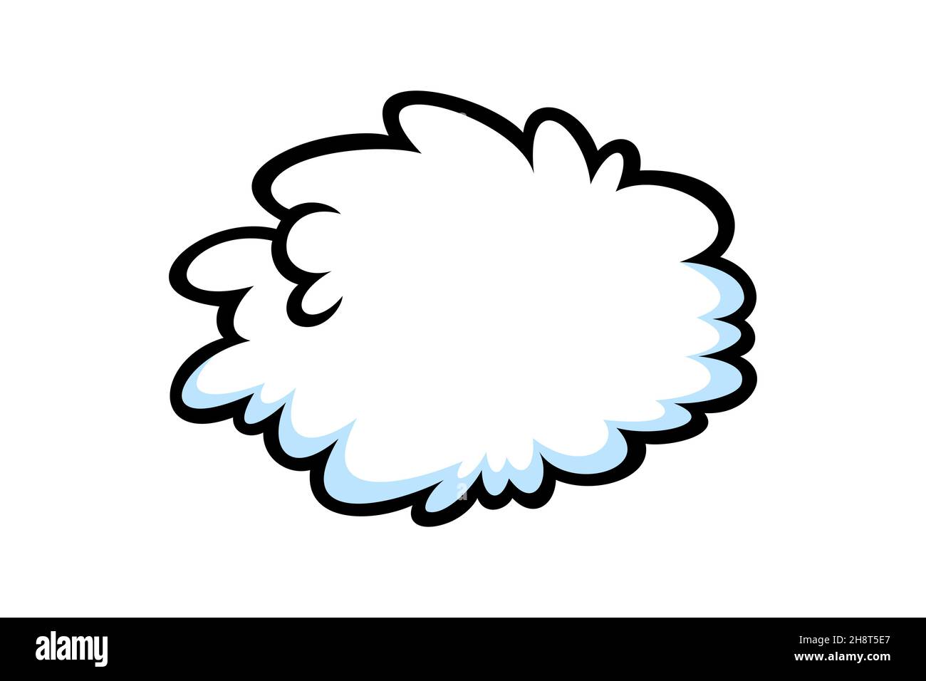 Comic thinking speech bubbles. Think shapes like in comicbooks. Vector ...