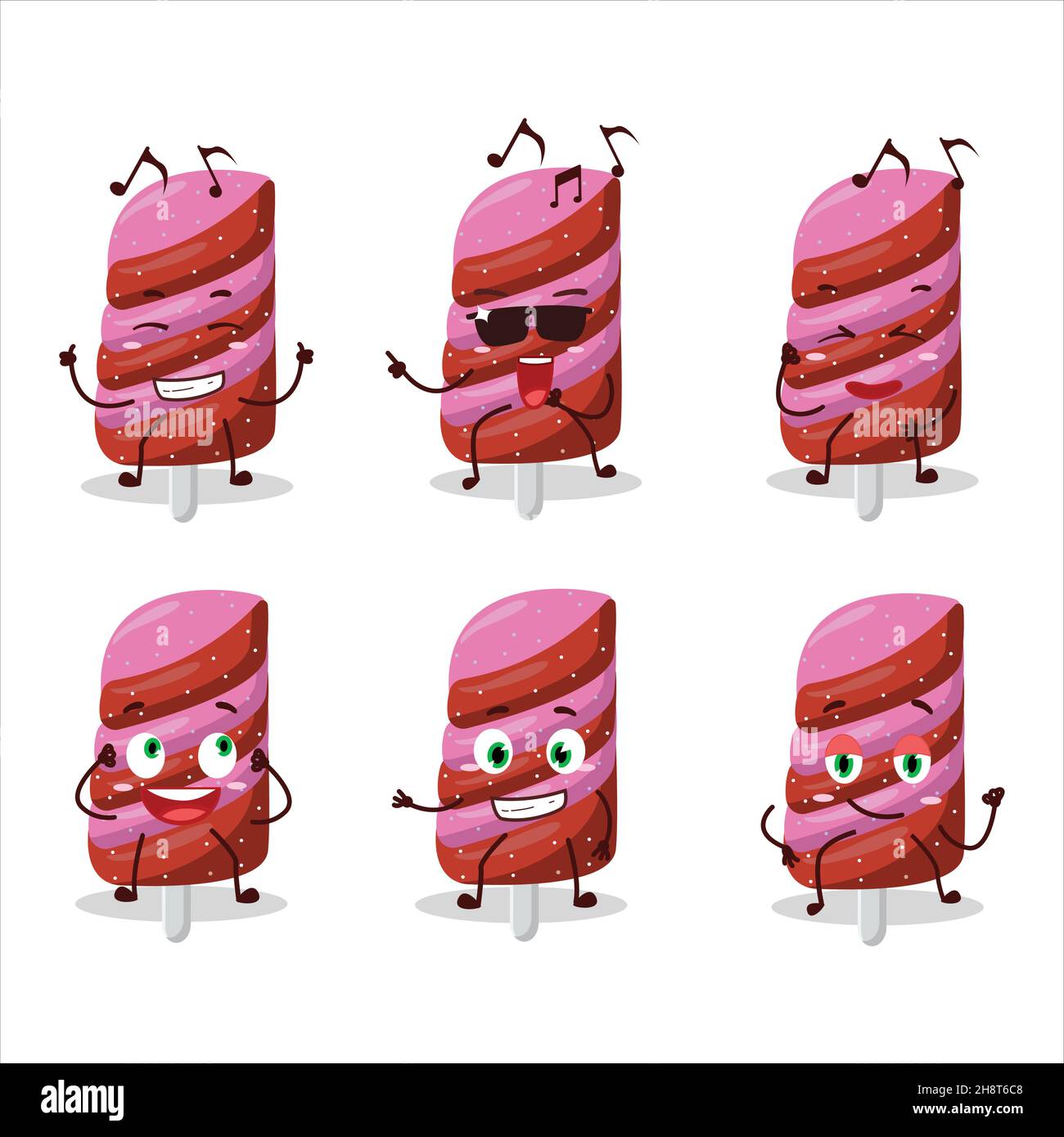 An image of gummy candy strawberry dancer cartoon character enjoying ...