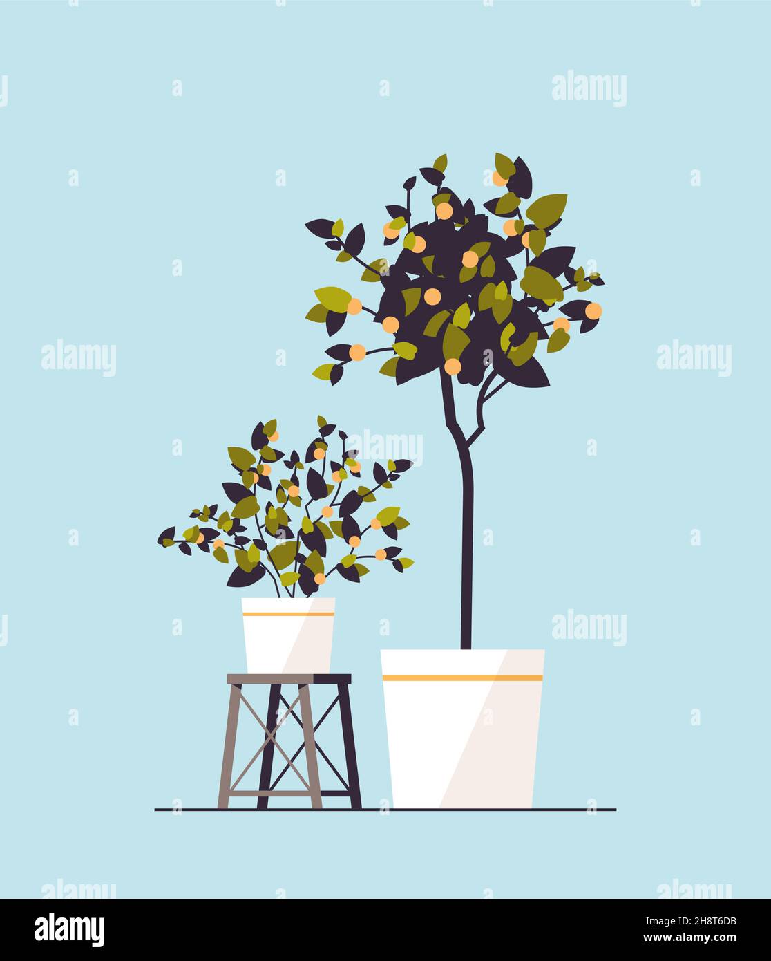 Natural trees growing in Stock Vector Images - Alamy