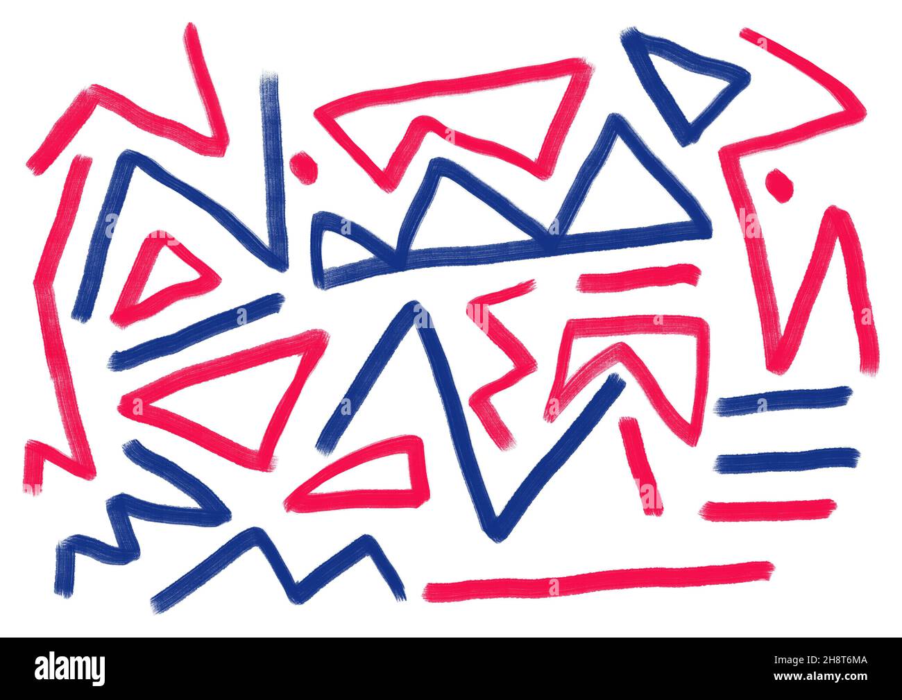 Scribble abstract african and hieroglyph, doodle abstract line art ...