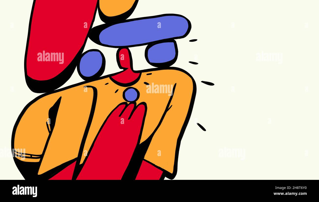 Boring bear the weight of the stains on his back and shoulders and ...