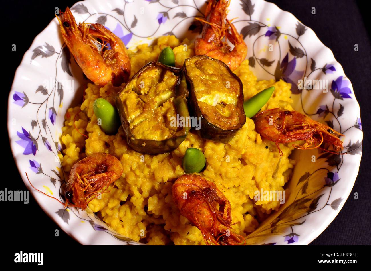 The best food of Bengal Dish is Khichdi, fried eggplant and fried ...