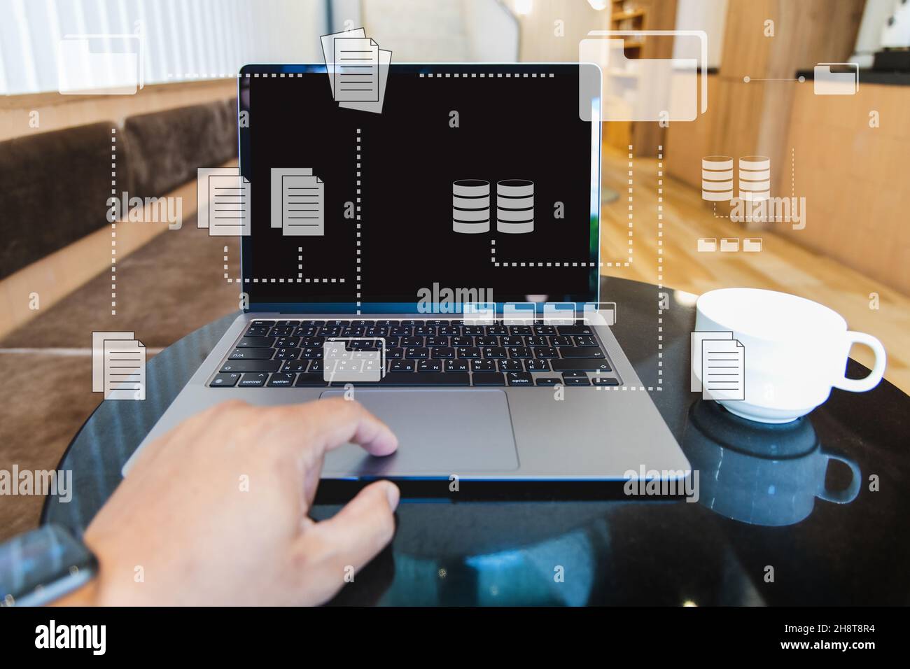 Computer files and pencils and data success hi-res stock photography ...