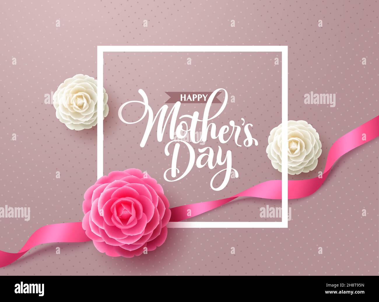 Mother's day vector background design. Happy mother's day greeting text ...