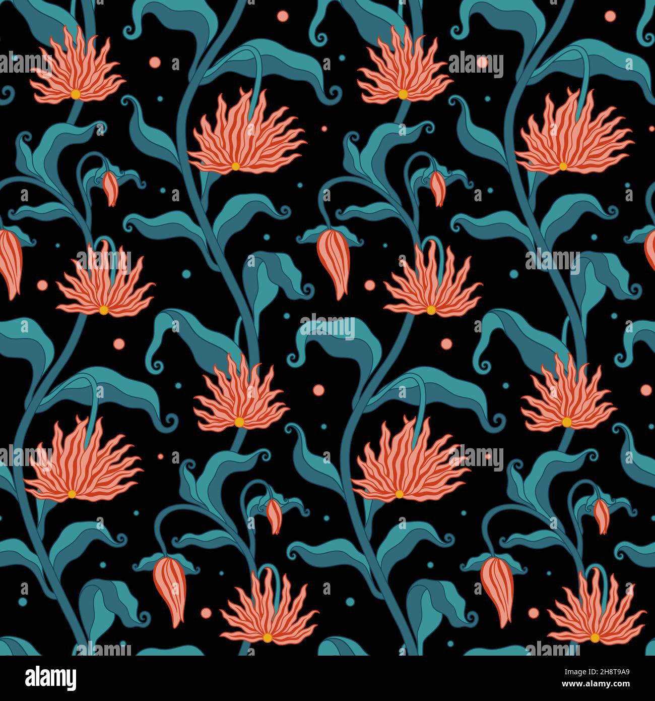 Victorian flower pattern hi-res stock photography and images - Alamy