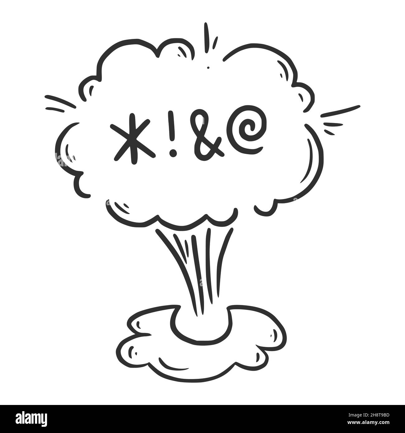 Swear word speech bubble. Curse, rude, swear word for angry, bad ...