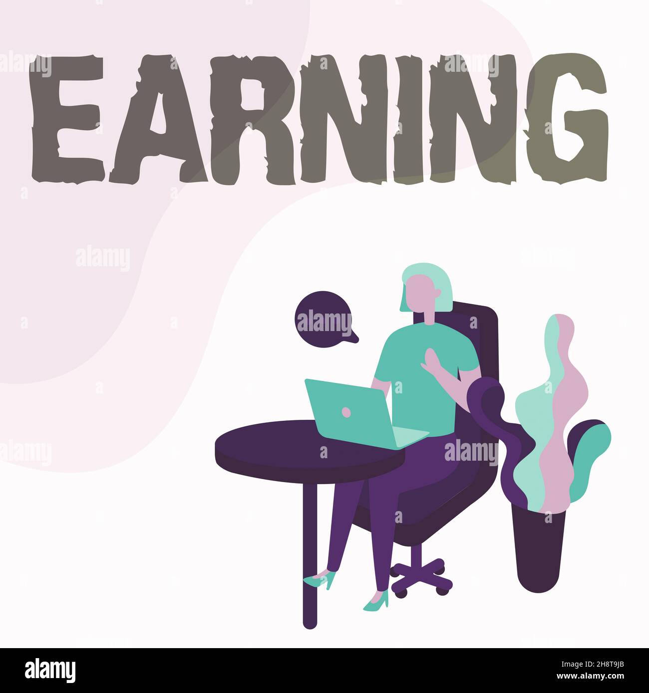 Text sign showing Earning. Business concept something earned as ...