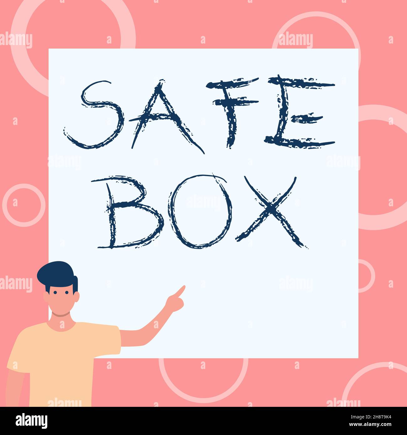Conceptual display Safe Box. Internet Concept A small structure where ...