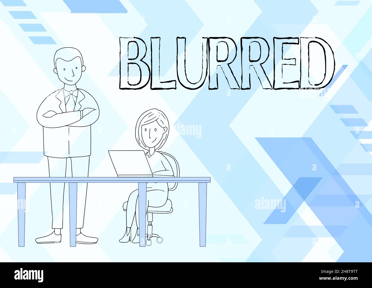 Hand writing sign Blurred. Concept meaning cannot or unable to see ...