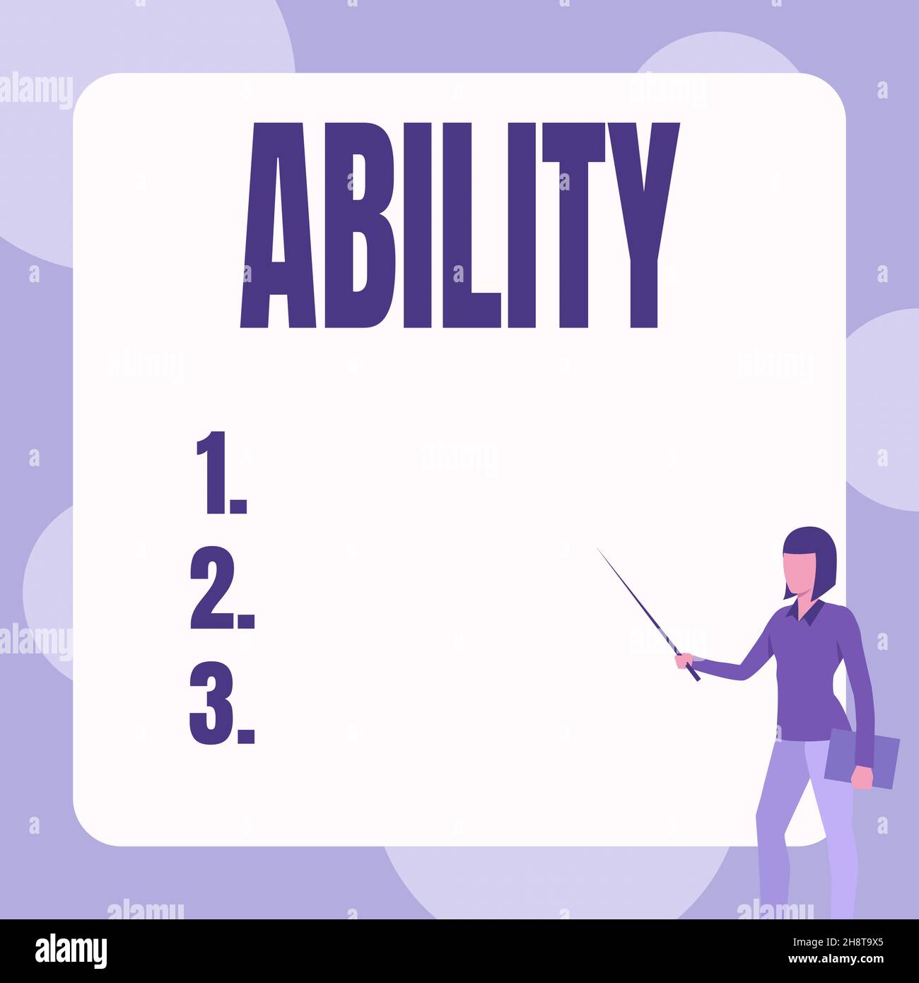 Text caption presenting Ability. Concept meaning the physical or mental ...