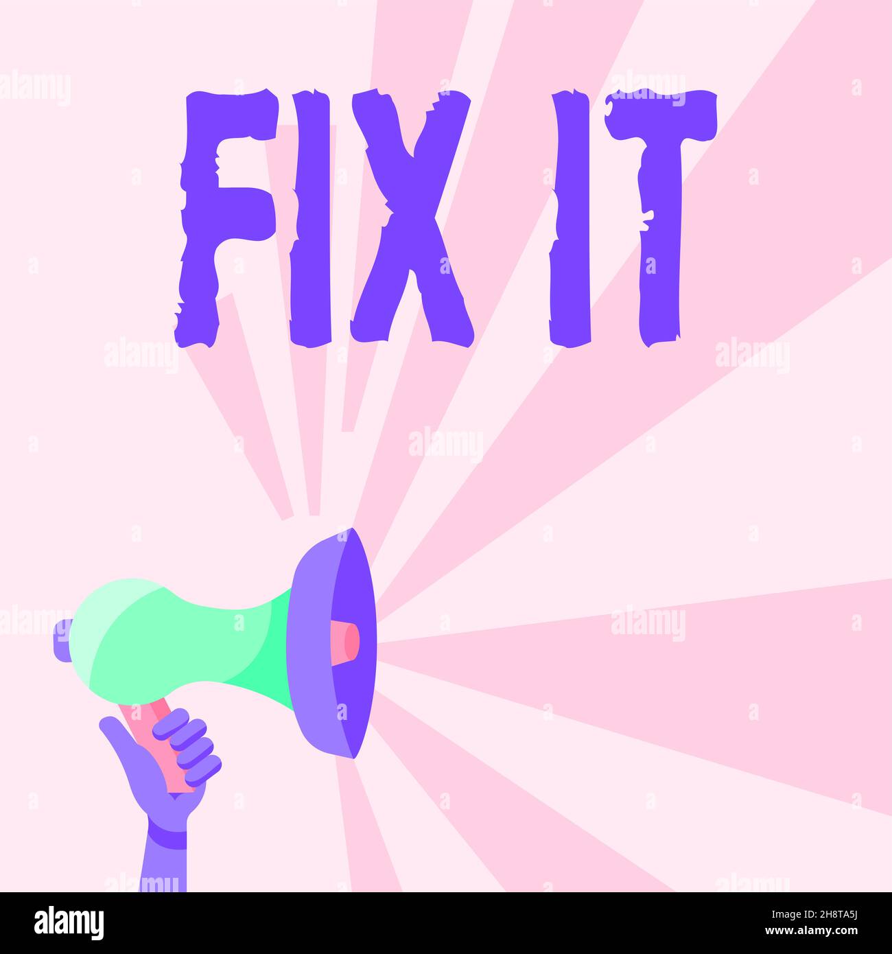 Conceptual caption Fix It. Business overview Fasten something securely ...