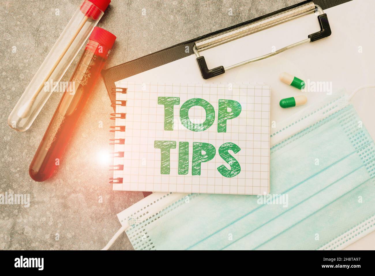 Sign displaying Top Tips. Conceptual photo a small but particularly ...