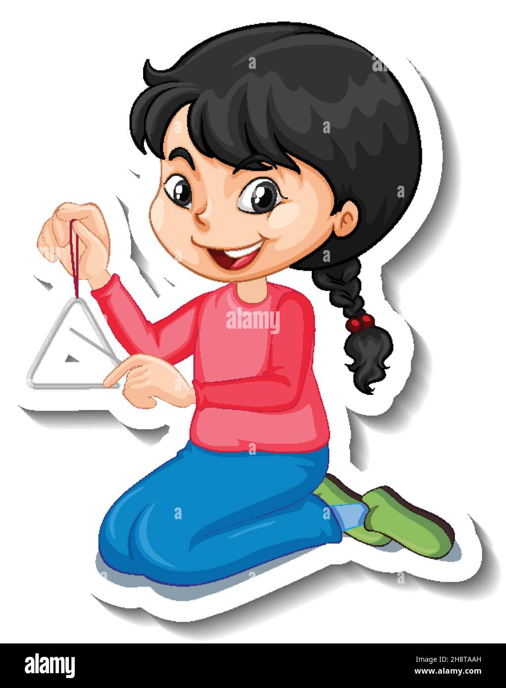 Triangle cartoon Cut Out Stock Images & Pictures - Alamy