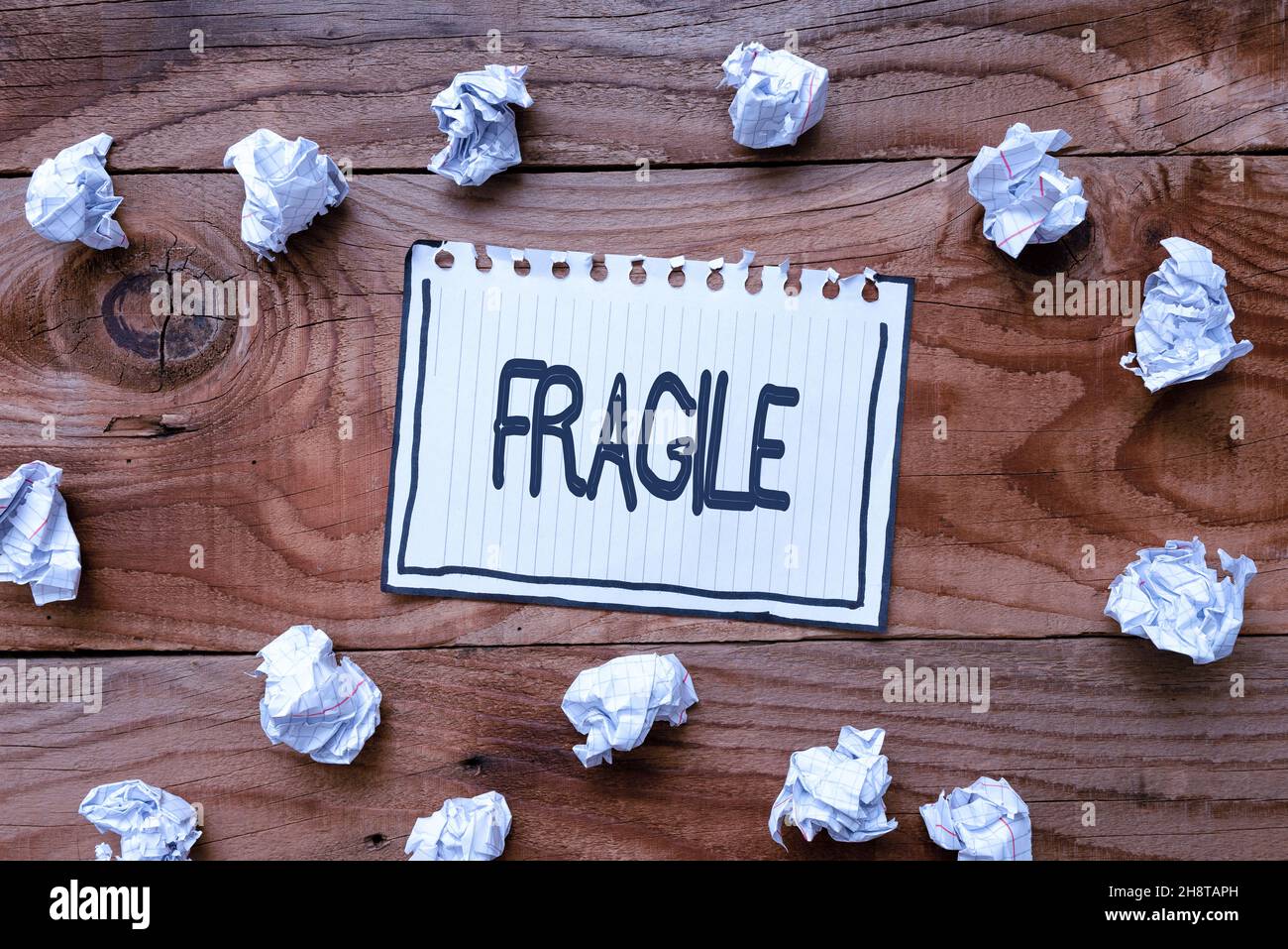 Writing displaying text Fragile. Word Written on Breakable Handle with ...