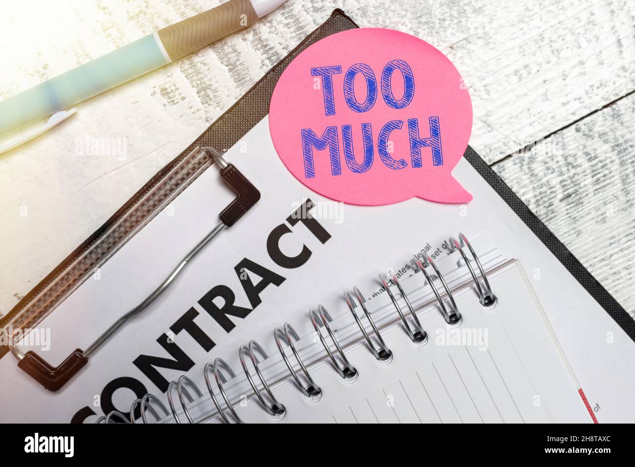 Conceptual display Too Much. Business showcase an intolerable ...