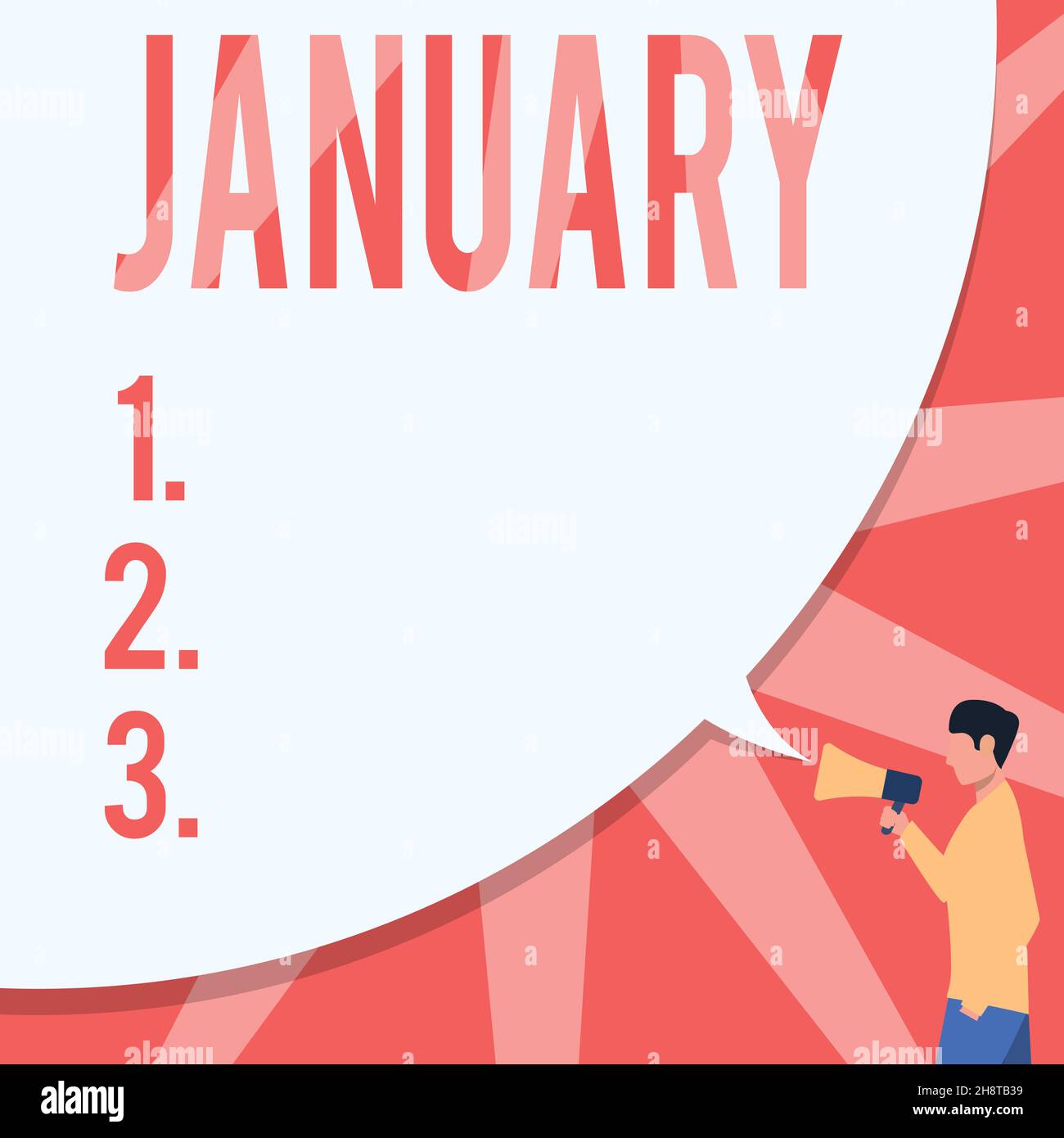 Text sign showing January. Business showcase first month of the year ...