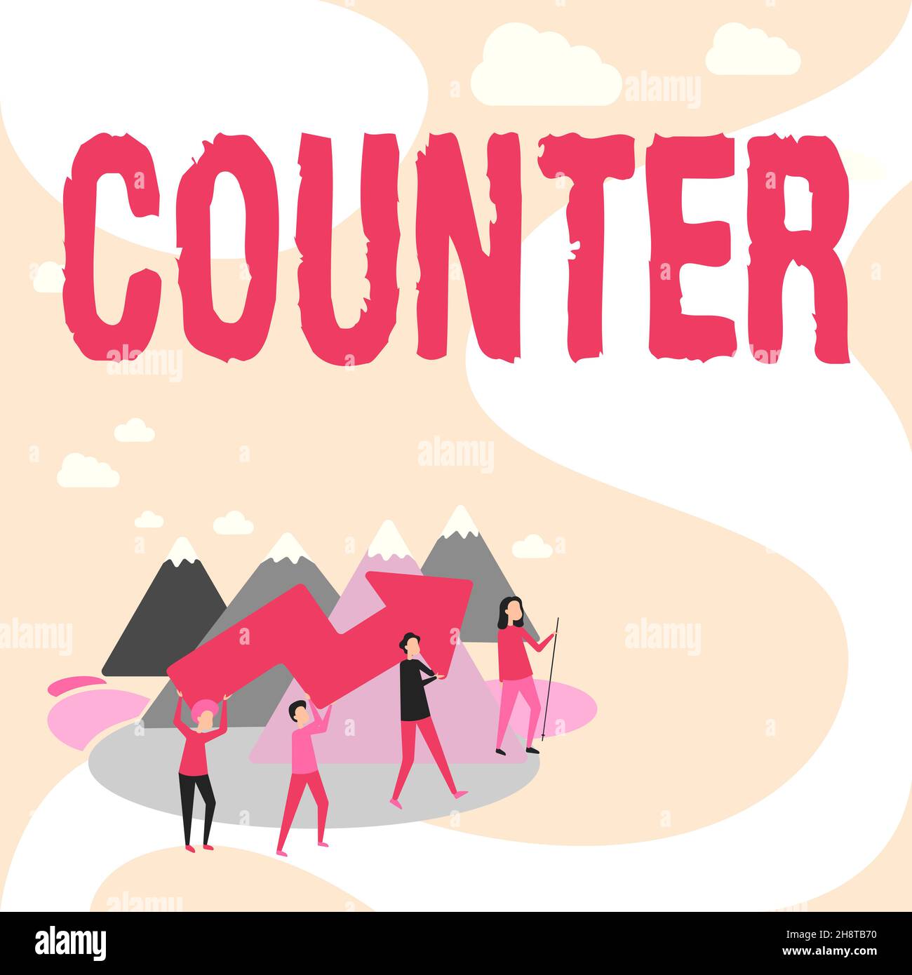 Text sign showing Counter. Conceptual photo a surface used for making ...