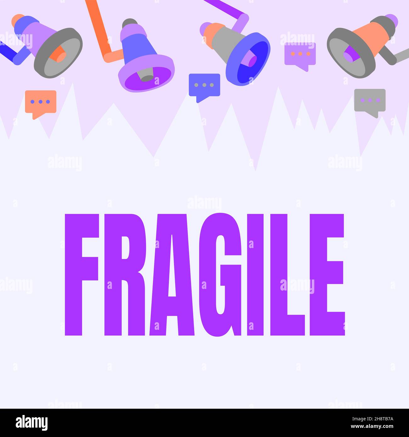 Text sign showing Fragile. Word Written on Breakable Handle with Care ...