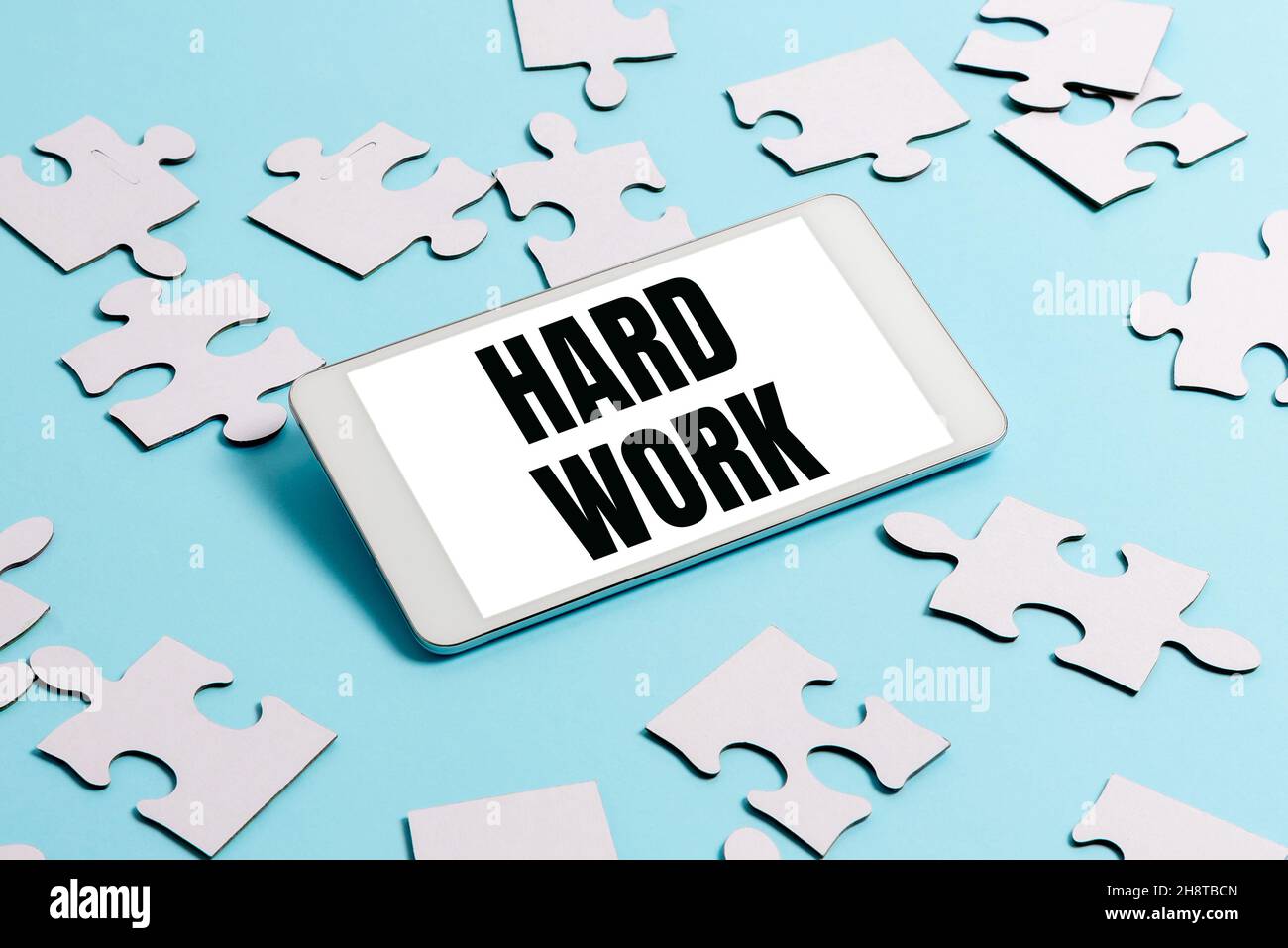 Inspiration showing sign Hard Work. Business overview always putting a ...